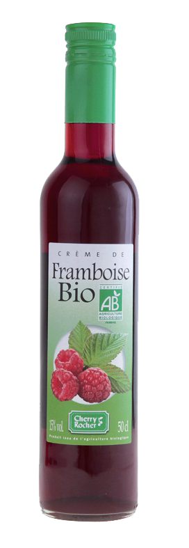 Crème de framboise BIO certifiée AB / Organic raspberry liqueur ...